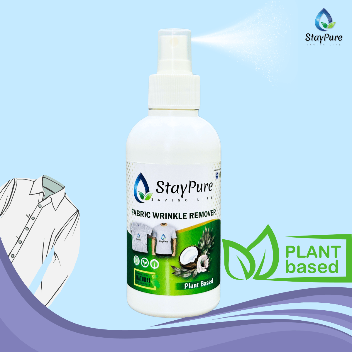 Fabric Wrinkles Remover - Stay Pure - Saving Life
